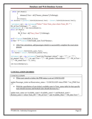 Online railway reservation system | DOCX