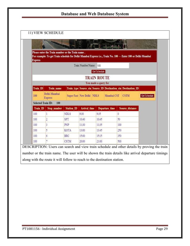 Online railway reservation system | DOCX