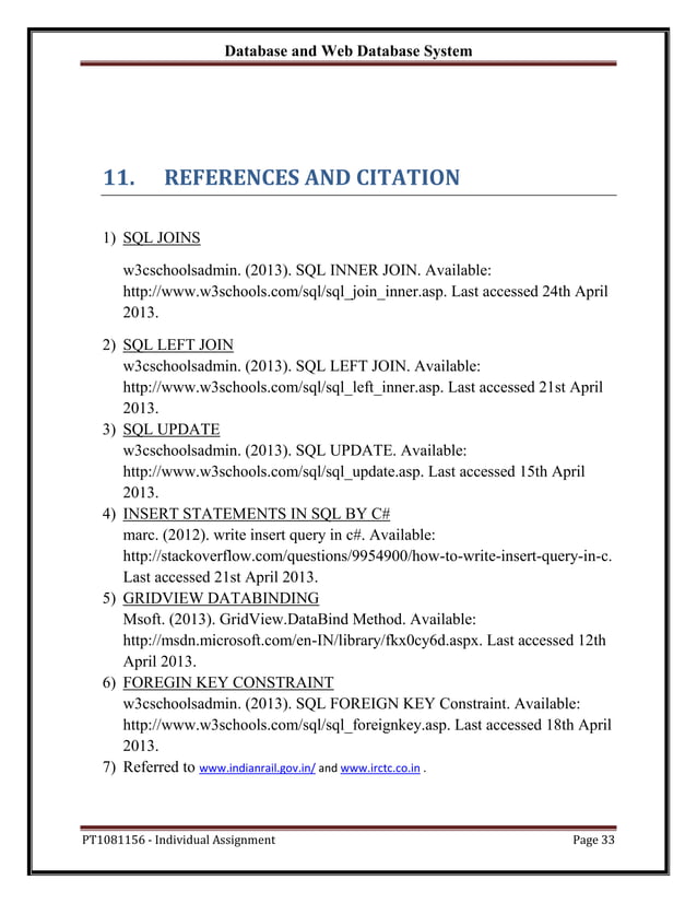 Online railway reservation system | DOCX