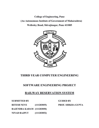 Online railway reservation system | PDF