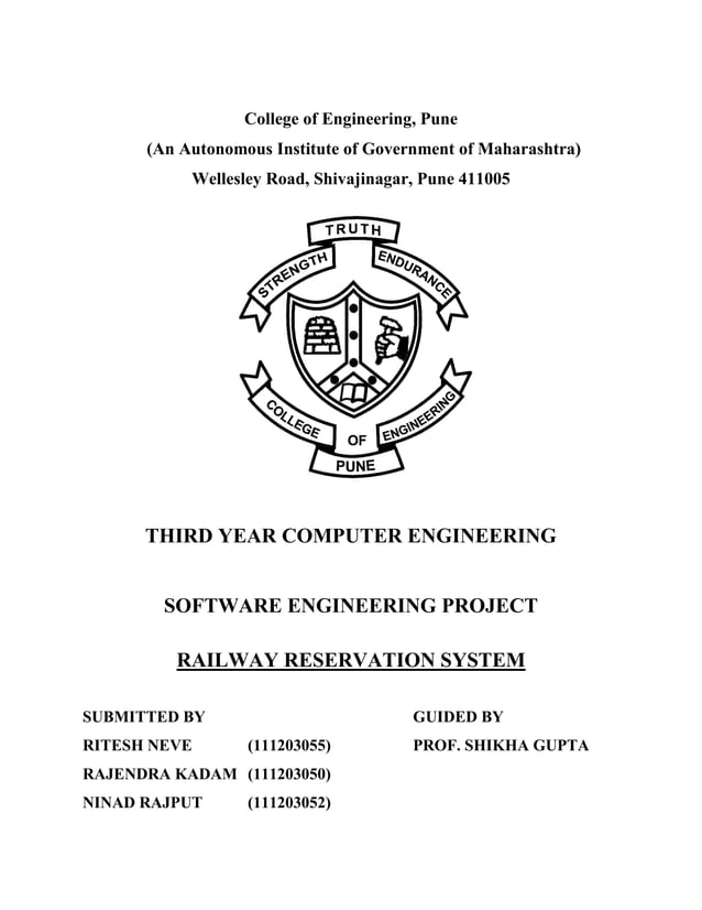 Online railway reservation system | PDF