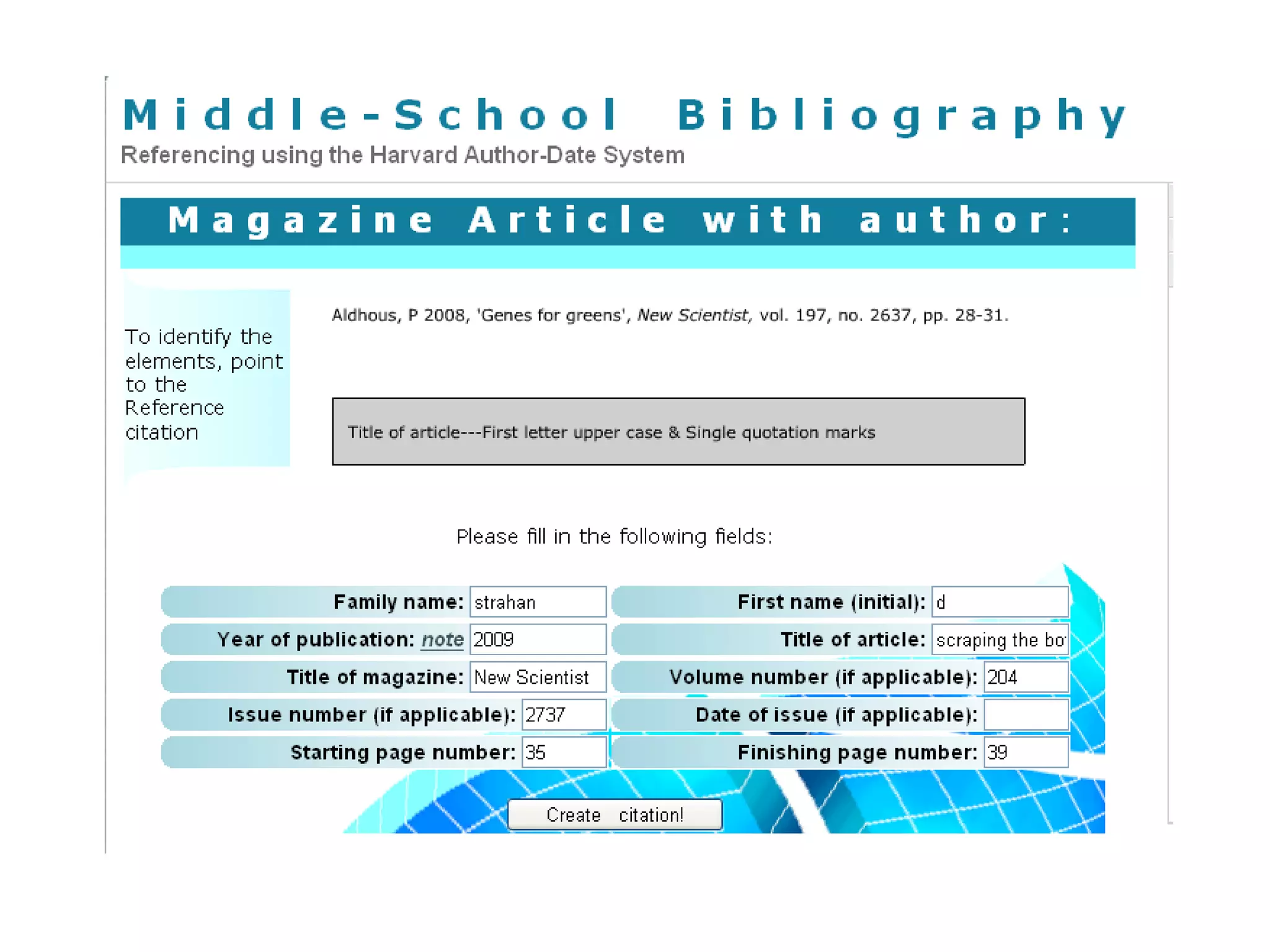 SLASA Online Referencing Generator | PPT
