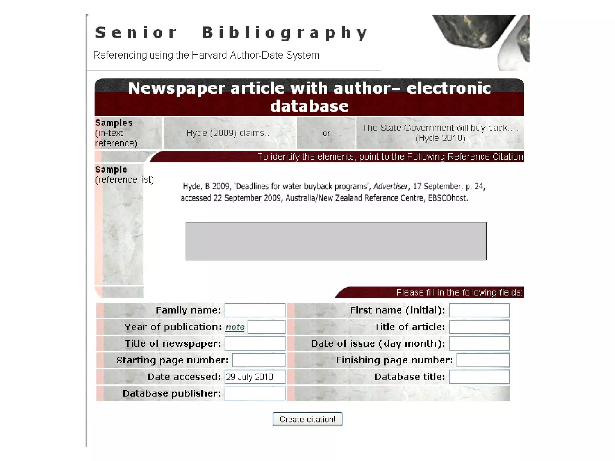 SLASA Online Referencing Generator | PPT