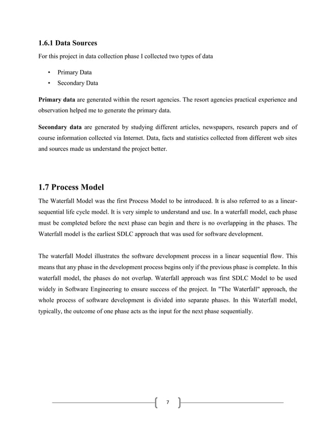 Online resort reservation system report (practicum) | PDF