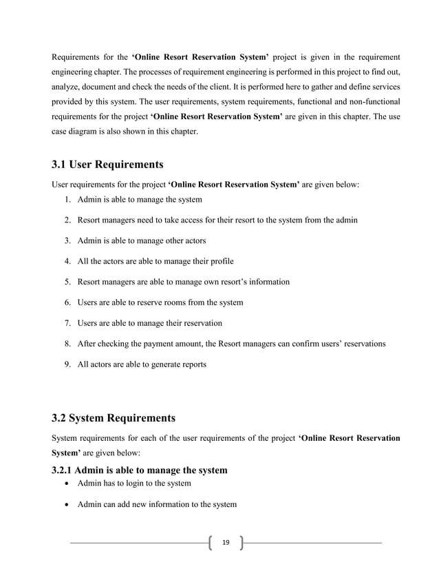 Online resort reservation system report (practicum) | PDF