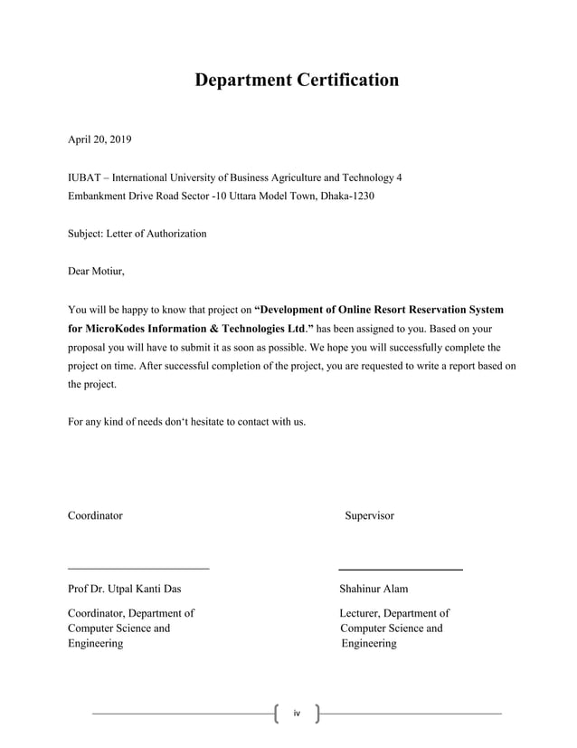 Online resort reservation system report (practicum) | PDF