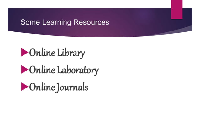 Online Learning resource | PPTX