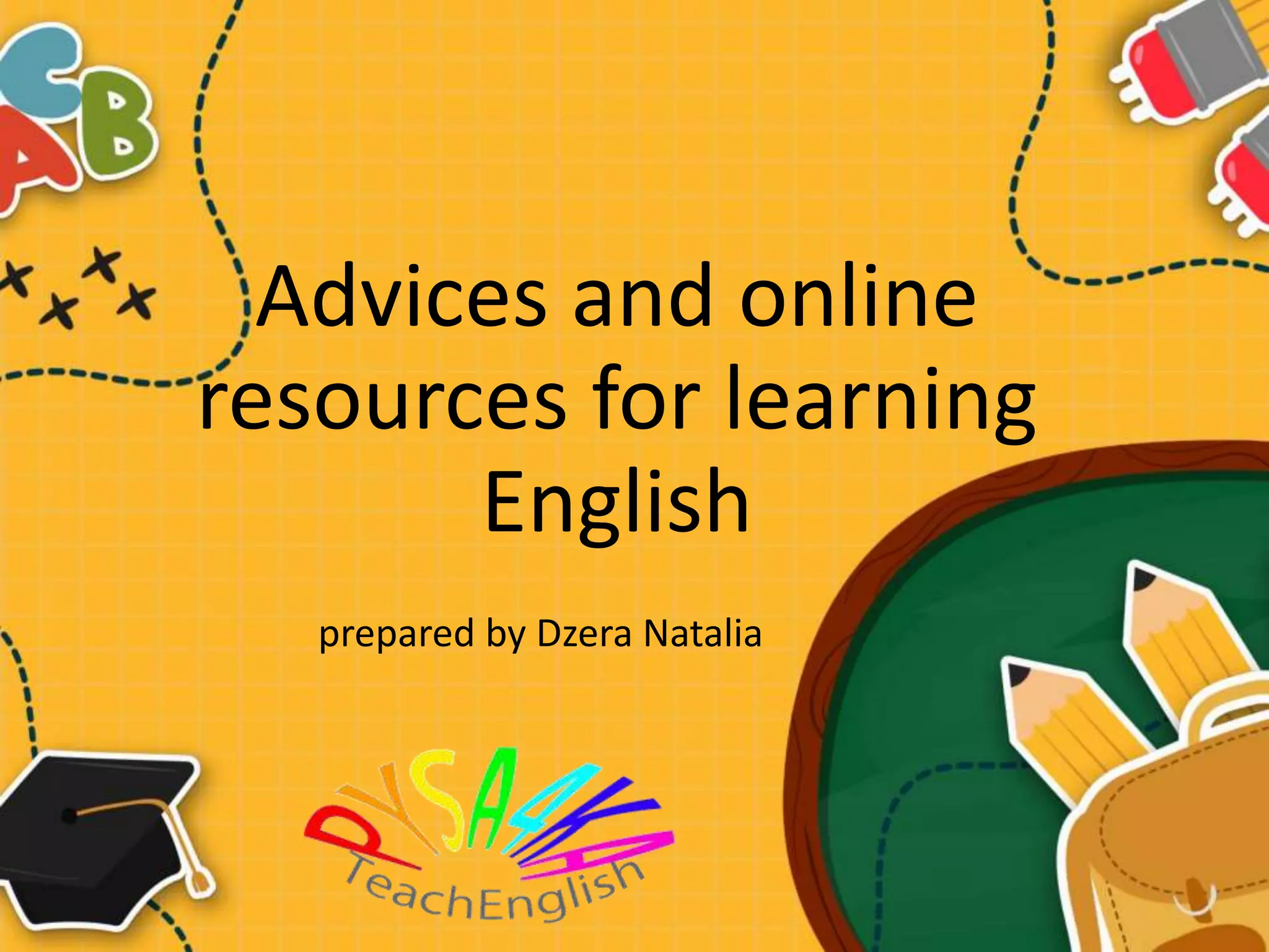 Online resources for english learners dzera | PPT