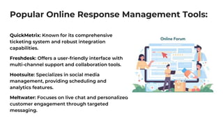 online response management tools in India | PPT