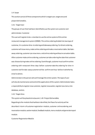 Online restaurant management system | DOCX