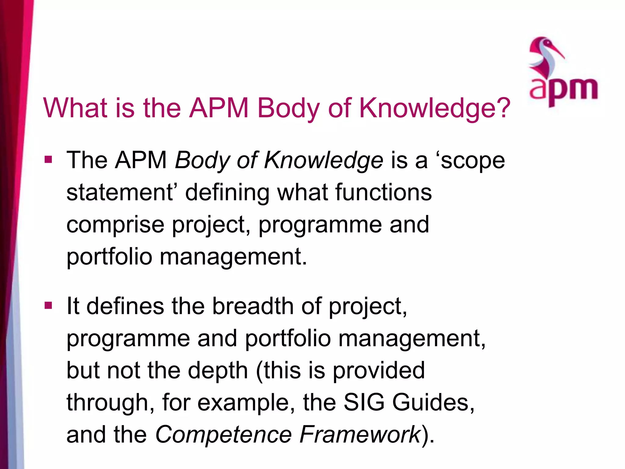 APM Body of Knowledge Refresh Guide | PPT