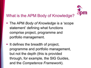 APM Body of Knowledge Refresh Guide | PPT