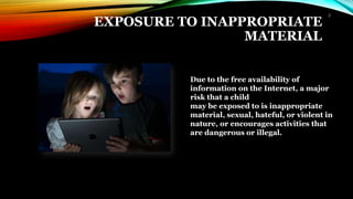 Online risks that children face | PPTX