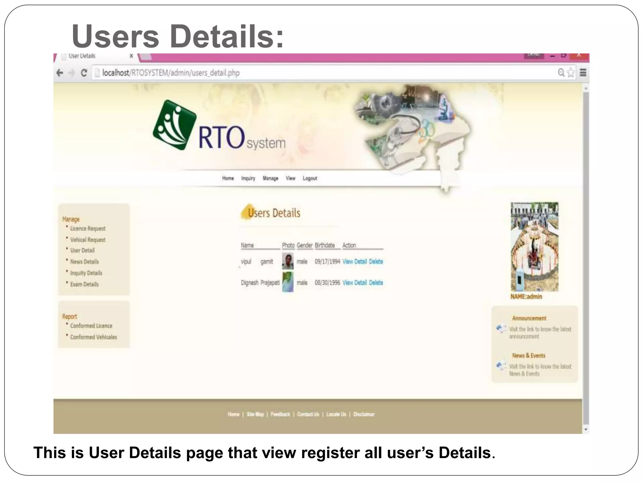 Online rto management system | PPTX