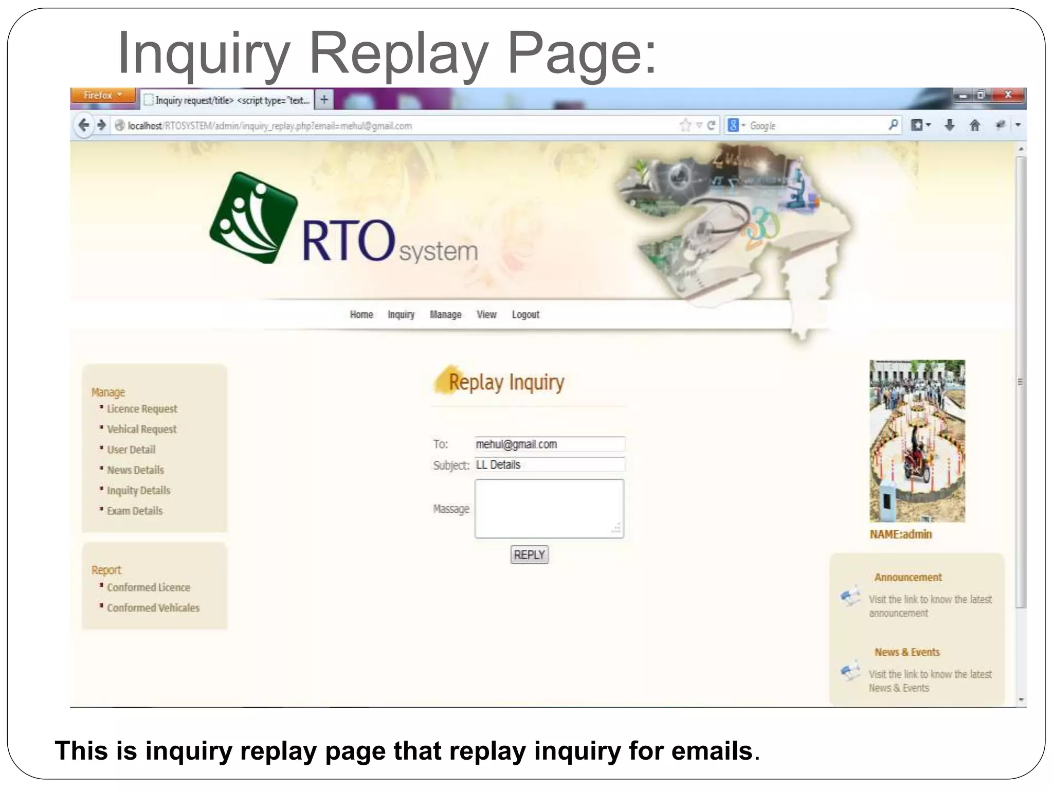 Online rto management system | PPTX