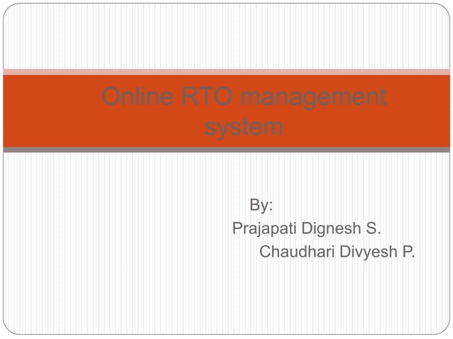 Online rto management system | PPTX