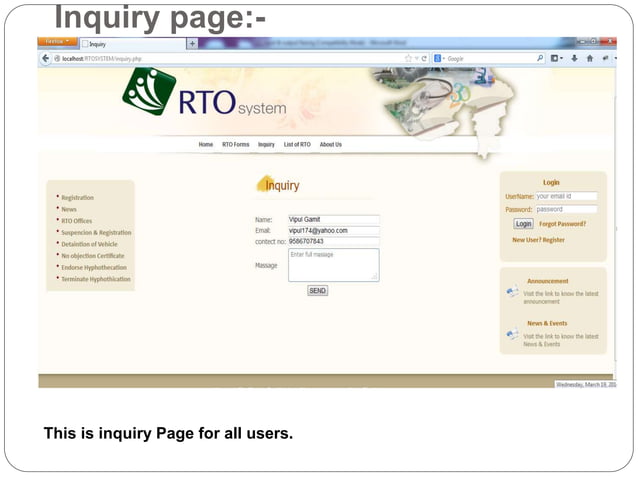 Online rto management system | PPTX