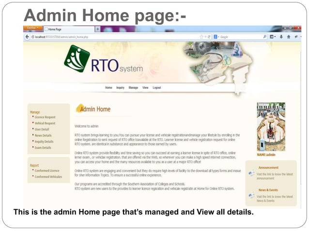 Online rto management system | PPTX