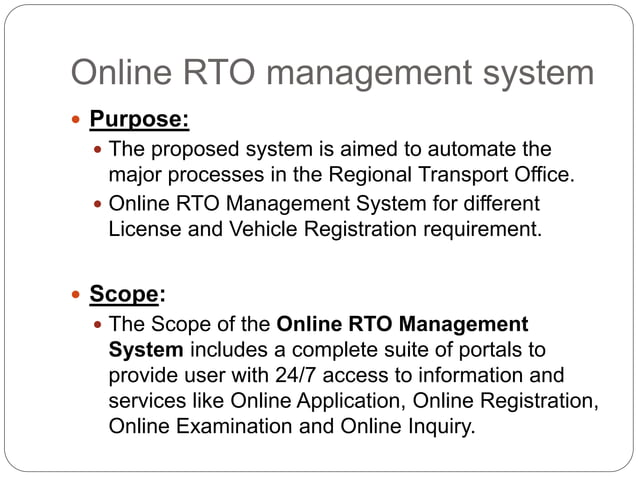 Online rto management system | PPTX