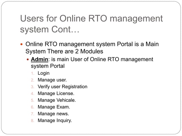 Online rto management system | PPTX