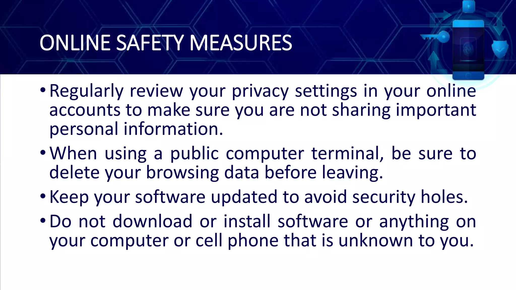 Online safety, security, ethics & etiquette | PPTX