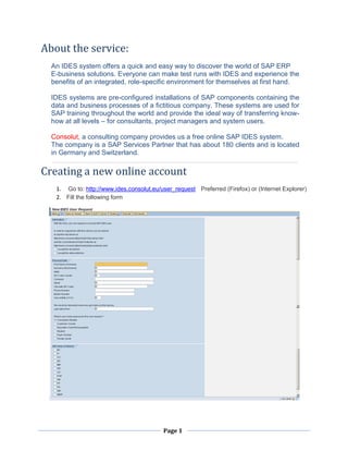 Online sap ides ecc 6.0 | PDF