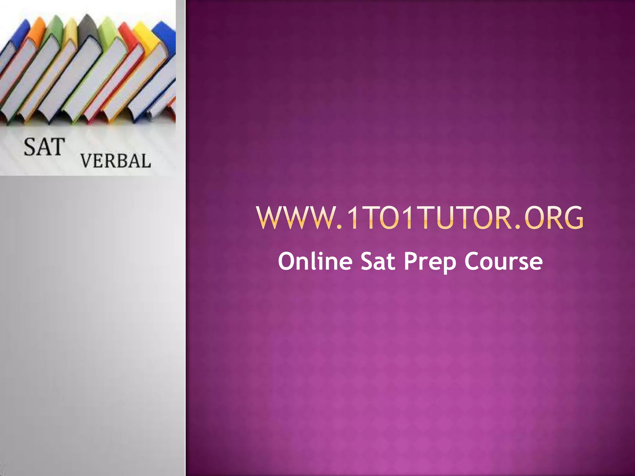 Online sat prep course | PPTX