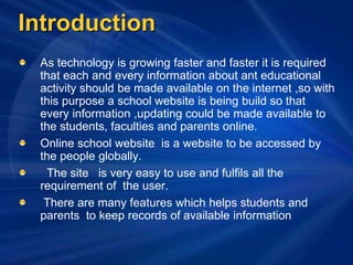 Online school website | PPTX