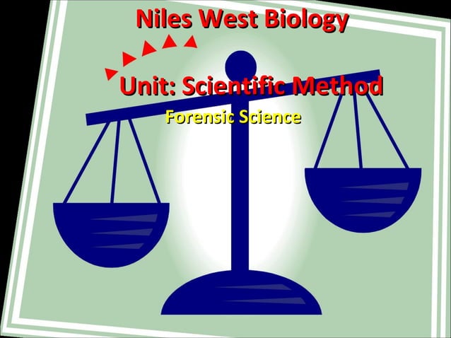 Online Scientific Method Forensics 2009 | PPT
