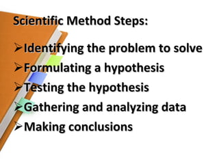 Online Scientific Method Forensics 2009 | PPT