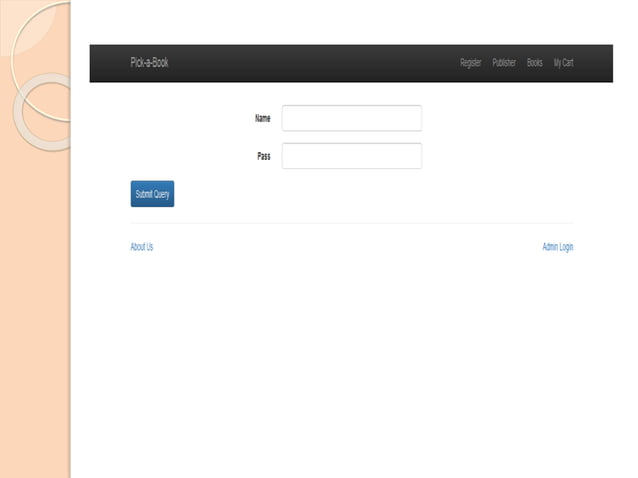 Online second hand book store project report