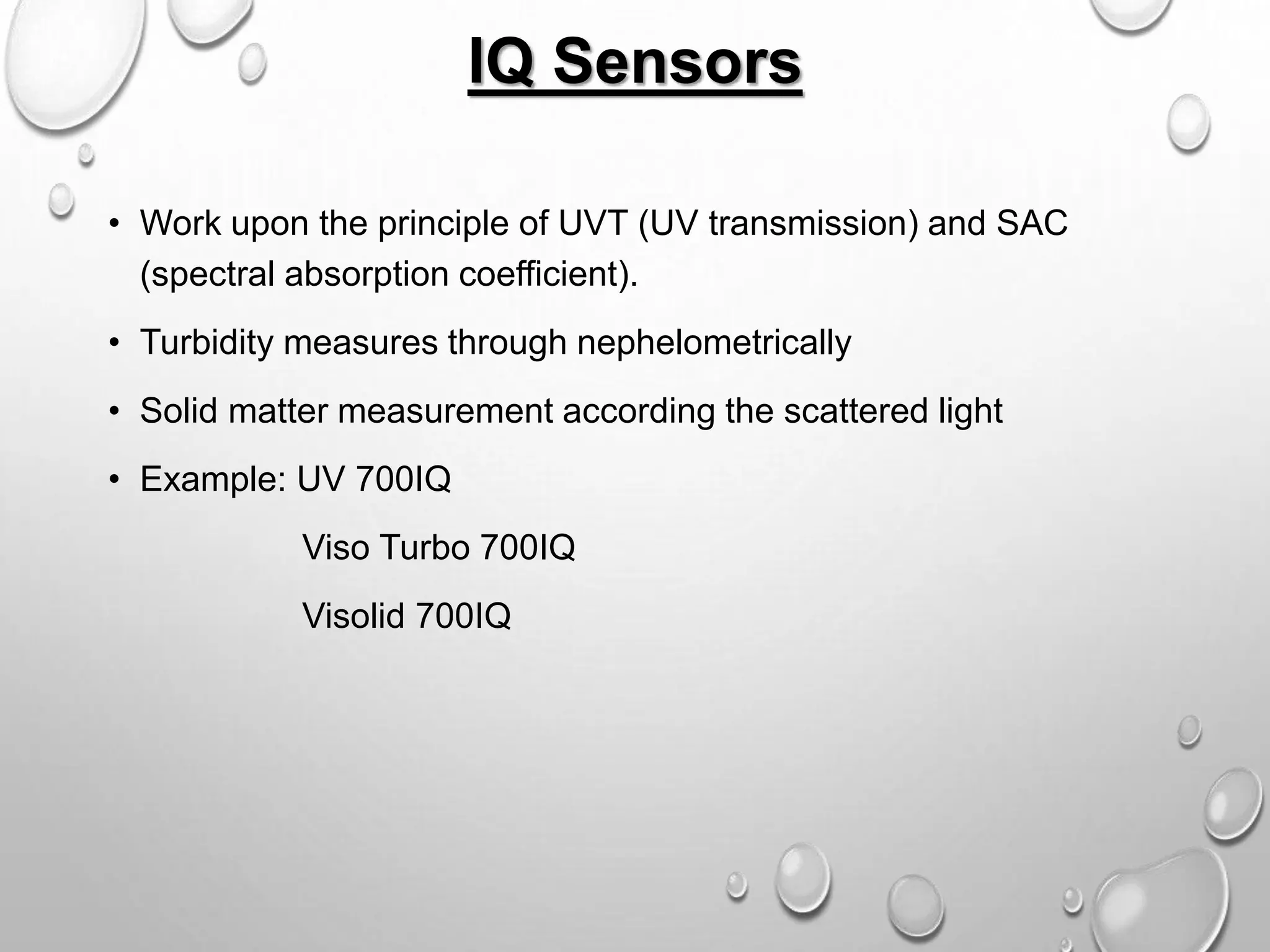 Online sensors for the water and wastewater treatment | PPTX