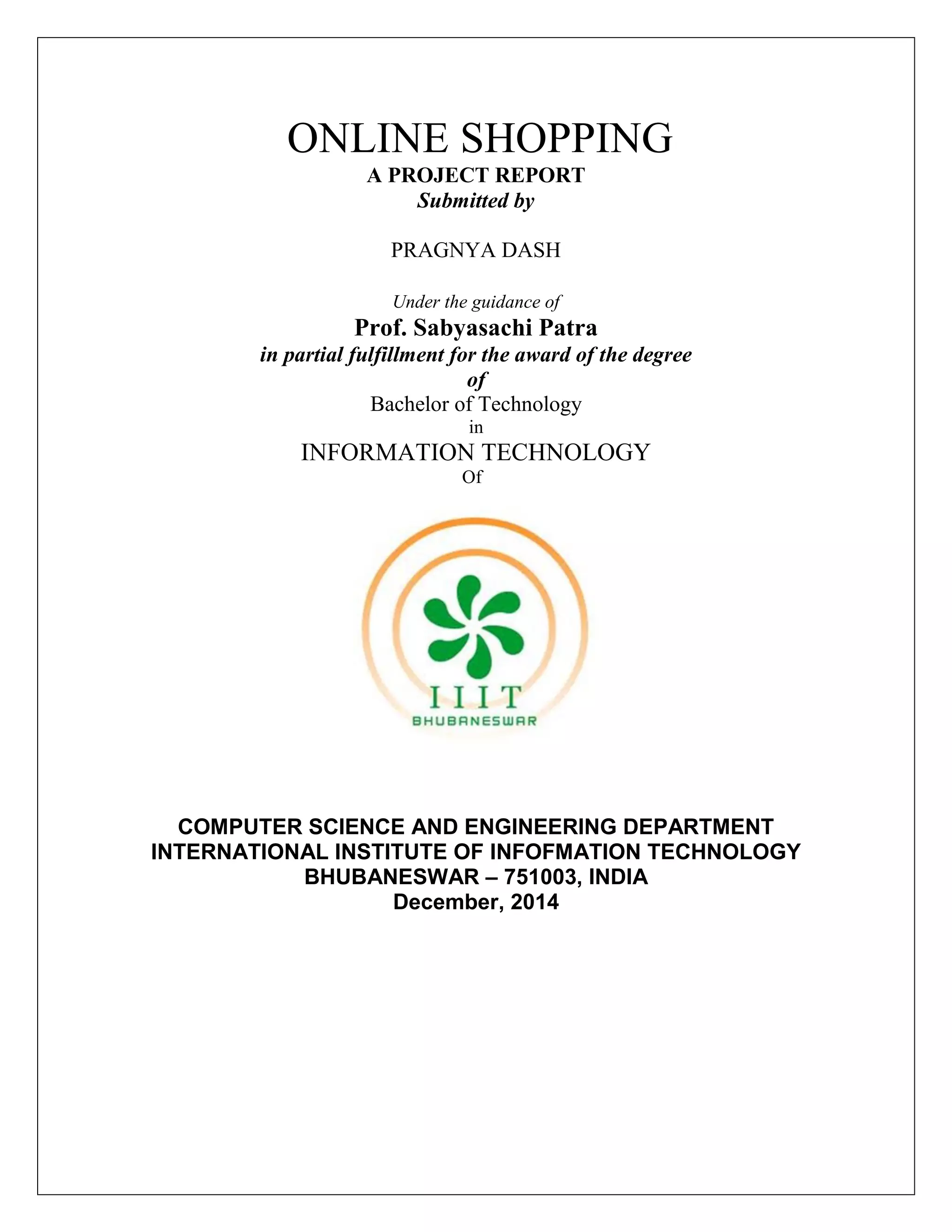 Online shopping Report | PDF