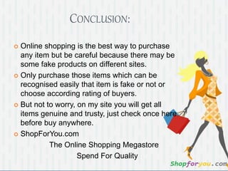 Online Shopping Full Project Presentation (20 slides) | PPTX