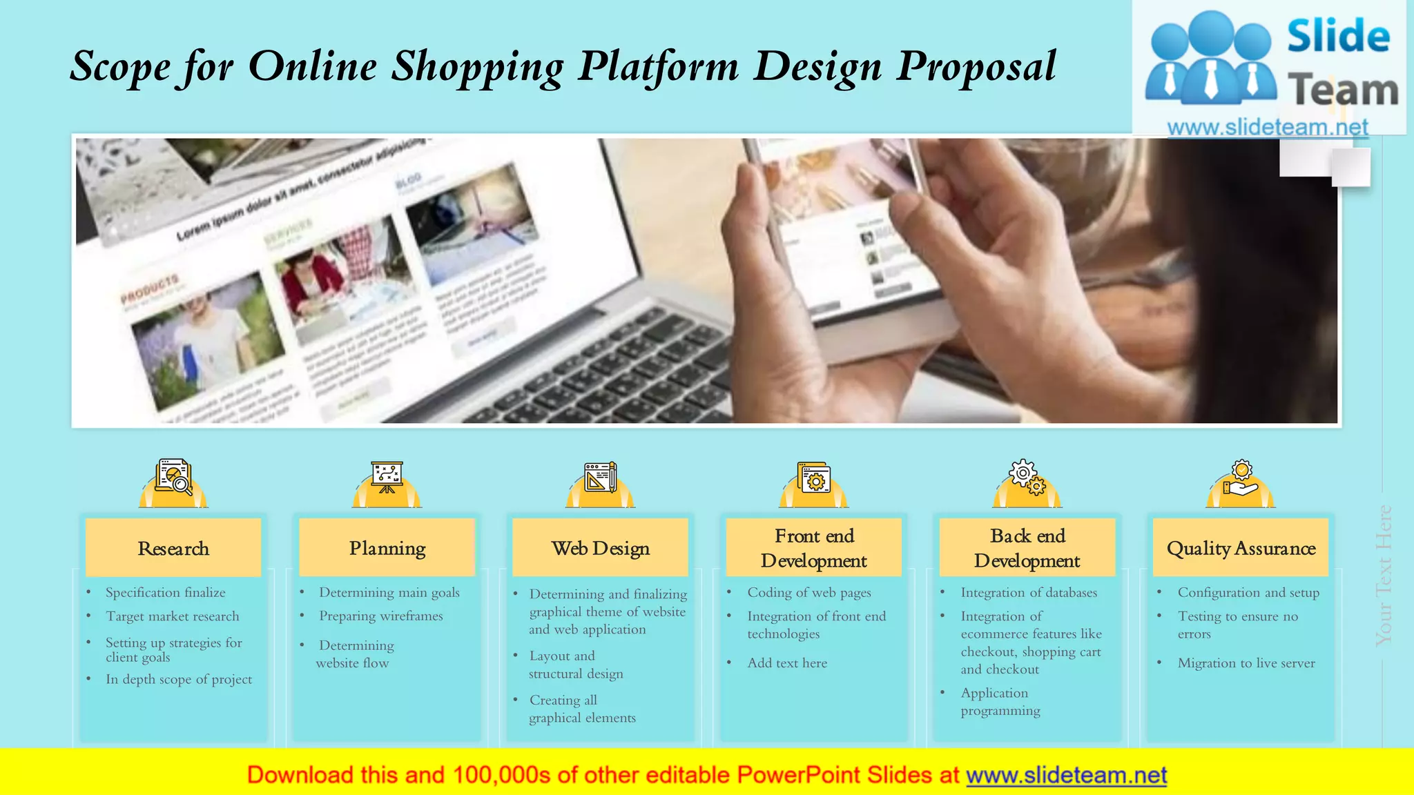 Online Shopping Platform Design Proposal Powerpoint Presentation Slides Ppt