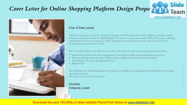Online Shopping Platform Design Proposal Powerpoint Presentation Slides Ppt