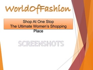 Presentation on online shopping site using java | PPTX