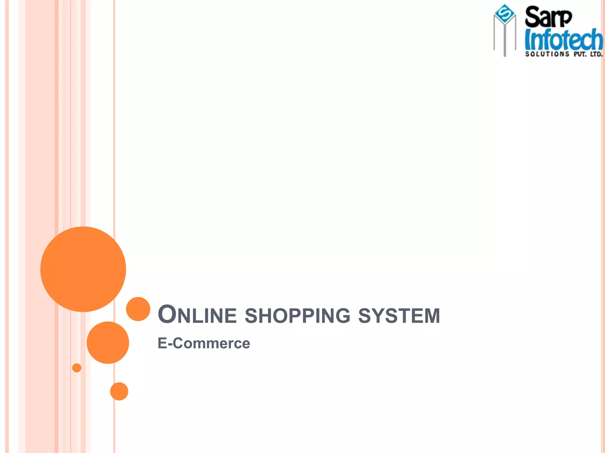 Online shopping system (E-commerce) | PPTX