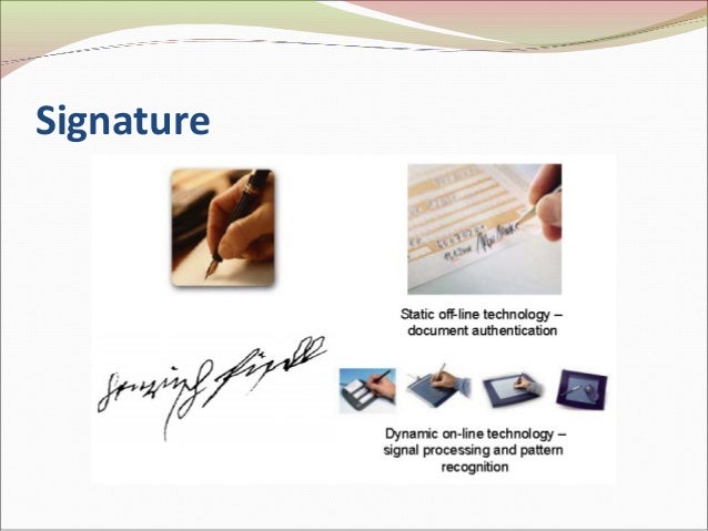 Online signature recognition Online signature recognition