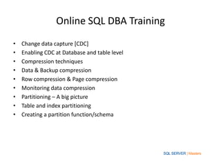 Online sql dba training | PPTX