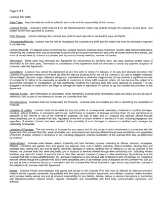 On Line Store License Agreement | PDF