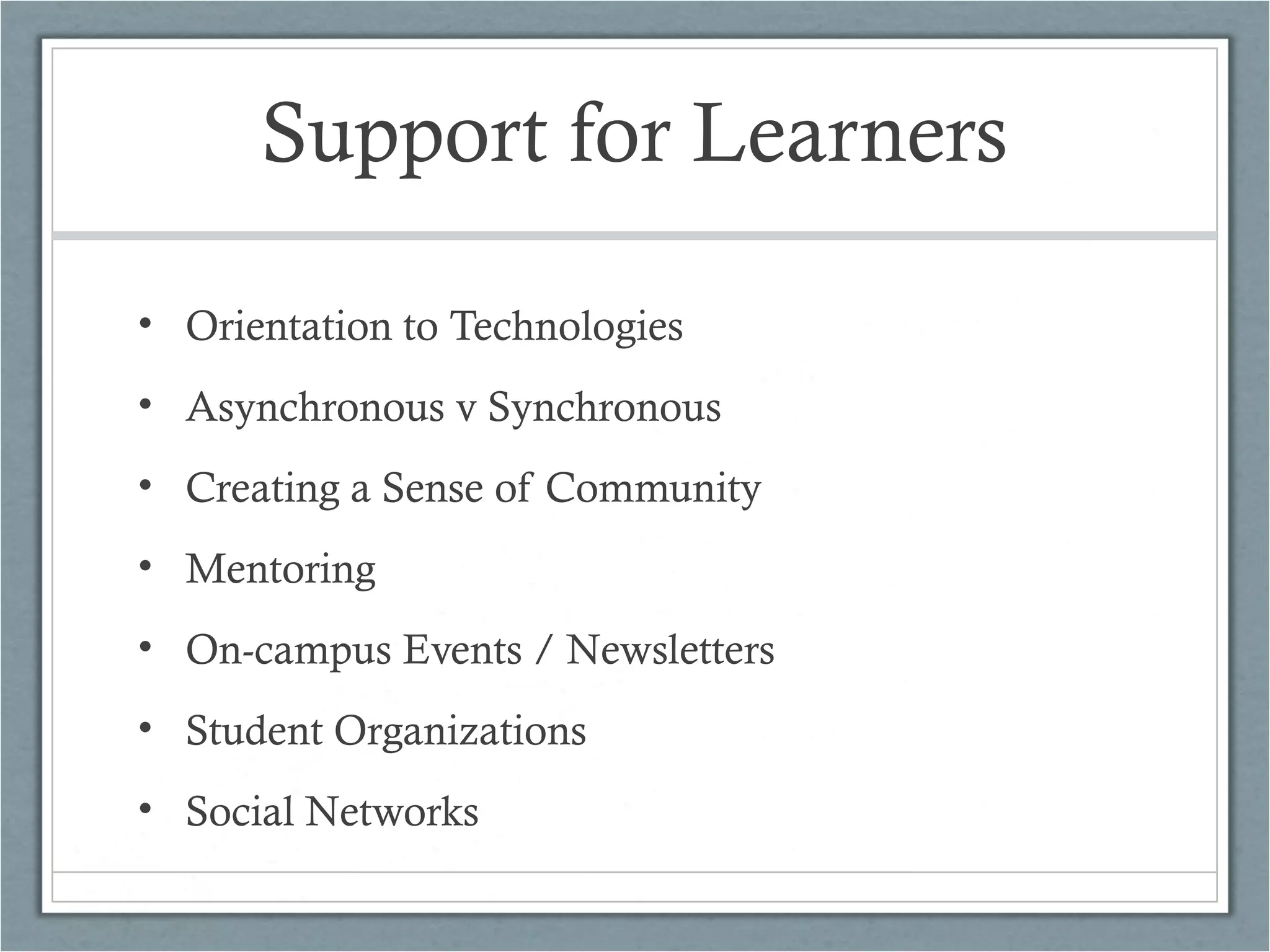 Strategies for Student Engagement in the Online Course | PPT