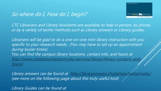 Onlinestudentsatctcandthelibrary | PPT