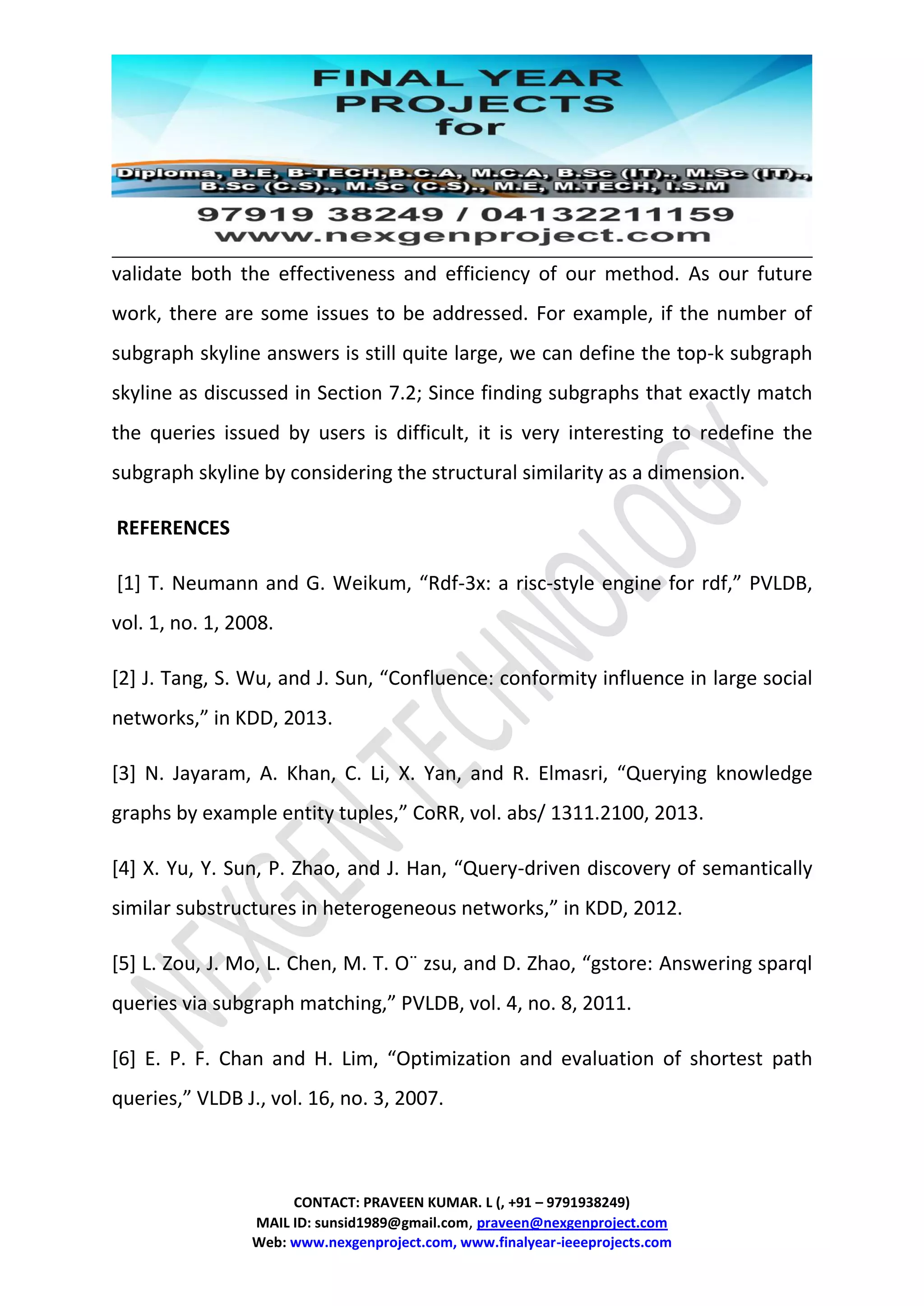 Online Subgraph Skyline Analysis Over Knowledge Graphs Pdf Databases Computer Software And