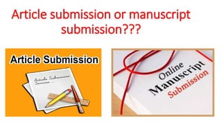 Online submission of manuscript | PPTX
