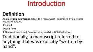 Online submission of manuscript | PPTX