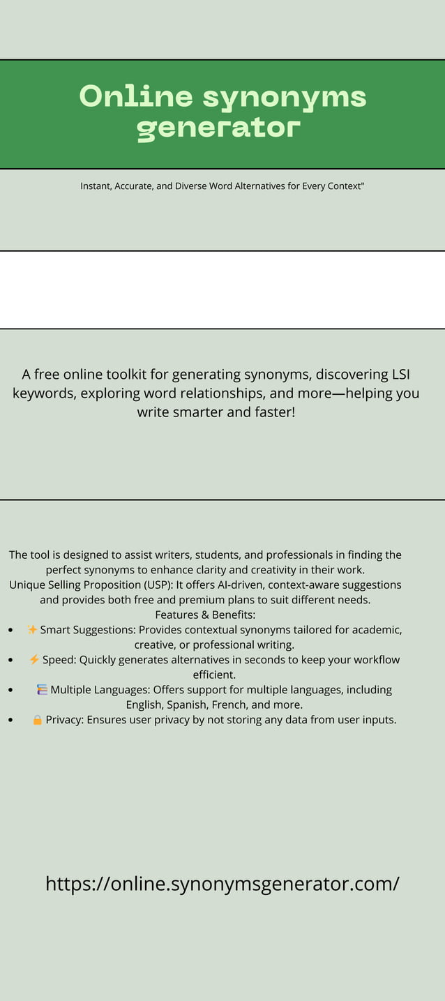 Online synonyms generator The best SEO tool | PDF