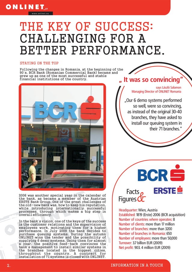 Onlinet Case Study - BCR ERSTE- ENG | PDF