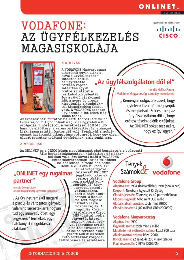 Onlinet - Vodafone Case Study - HUN | PDF