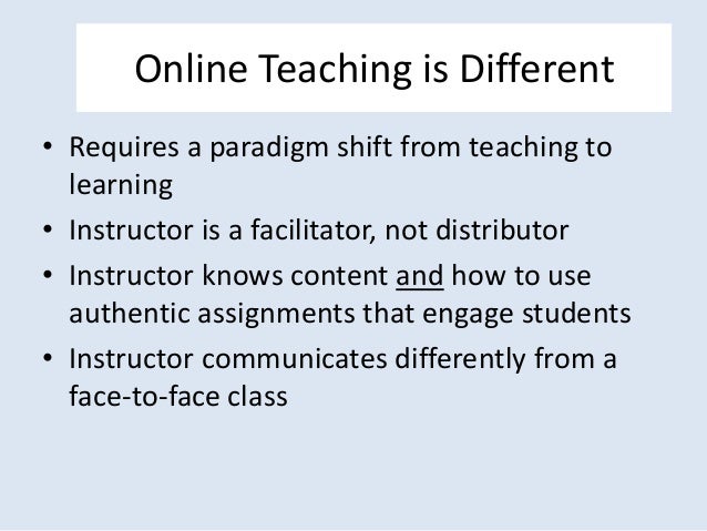 Online Teaching - An Introduction